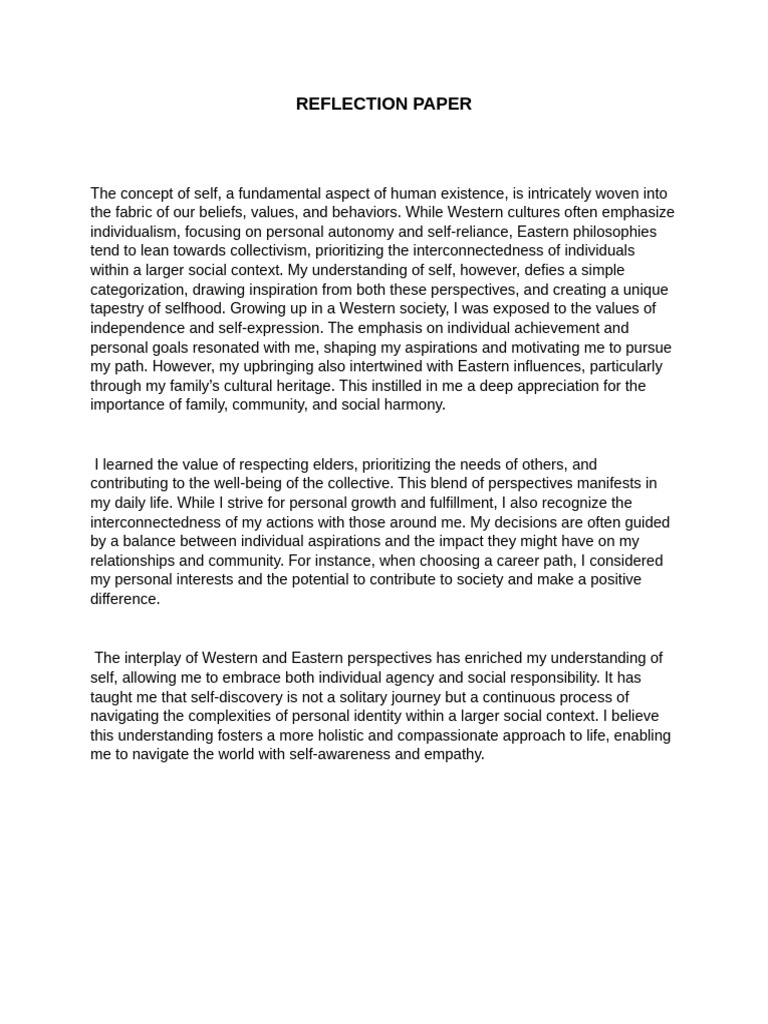 Reflection Paper | PDF