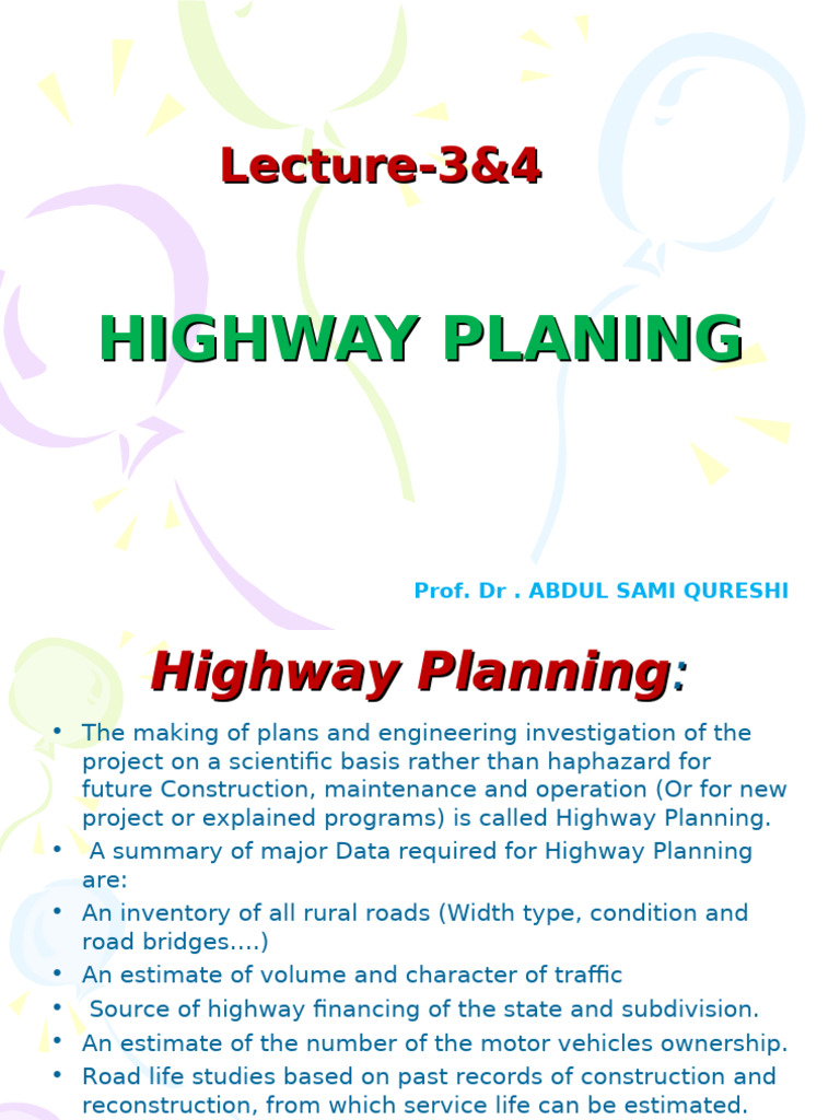 Highway Planning Principles and Practices | PDF | Road | Traffic