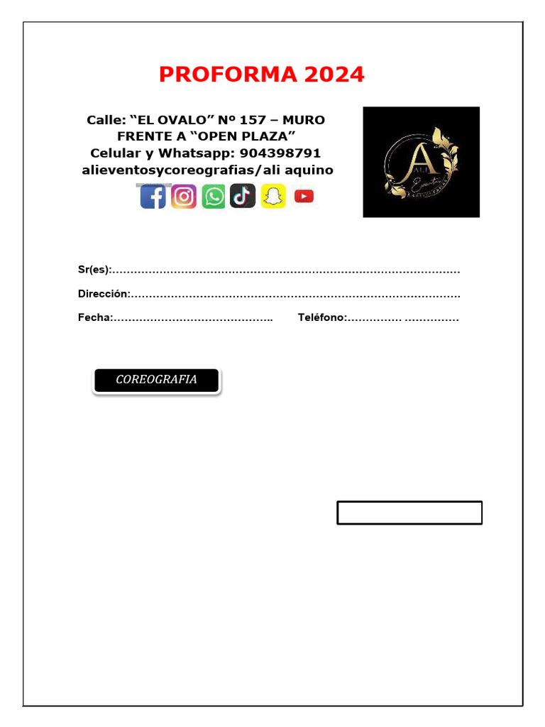 Proforma Promocion 2024 | PDF