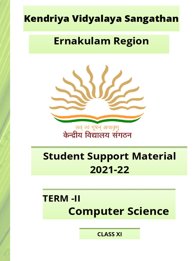 Class Xi Cs Term II-final | PDF | Byte | Control Flow