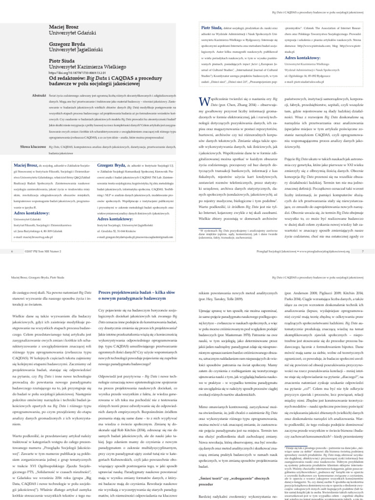 Brosz, Bryda, Siuda BIG DATA | PDF