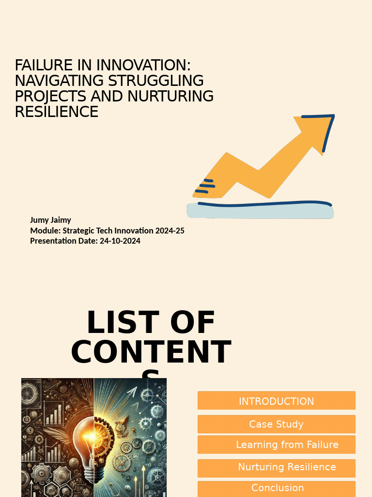 Failure in Innovation Navigating Struggling Projects and Nurturing ...