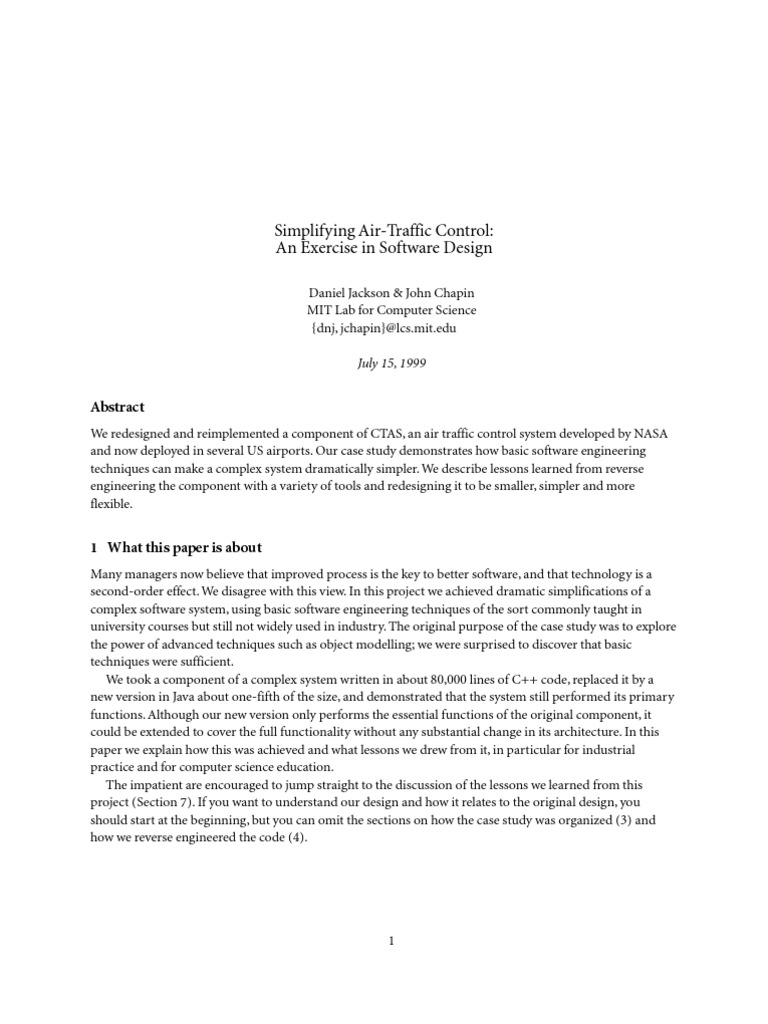 Air Traffic Control System | PDF | Abstraction (Computer Science ...