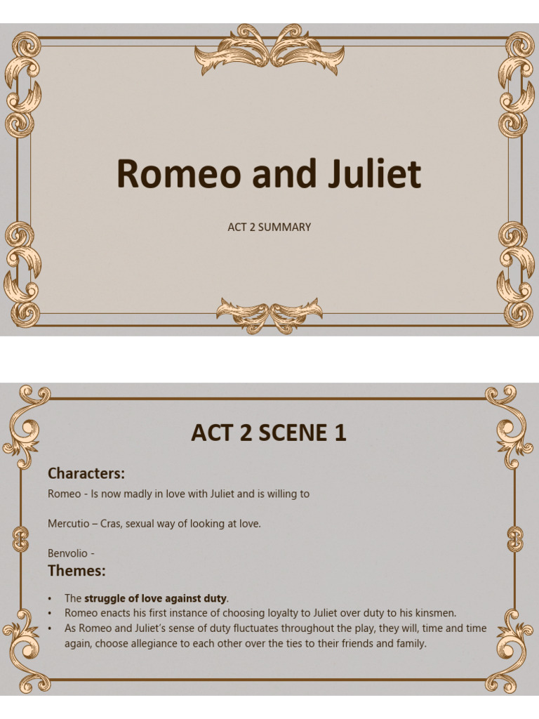 Romeo and Juliet Act 2 | PDF | Characters In Romeo And Juliet | Romeo ...