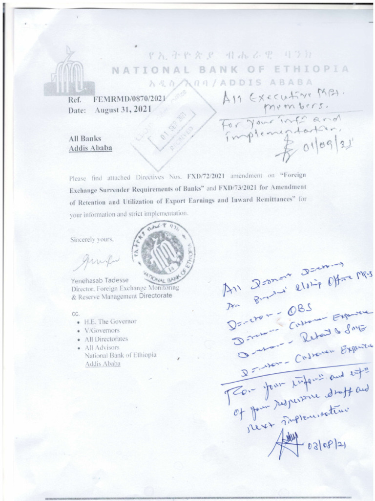 Nbe FXD 72 2021 & FXD 73 2021 | PDF