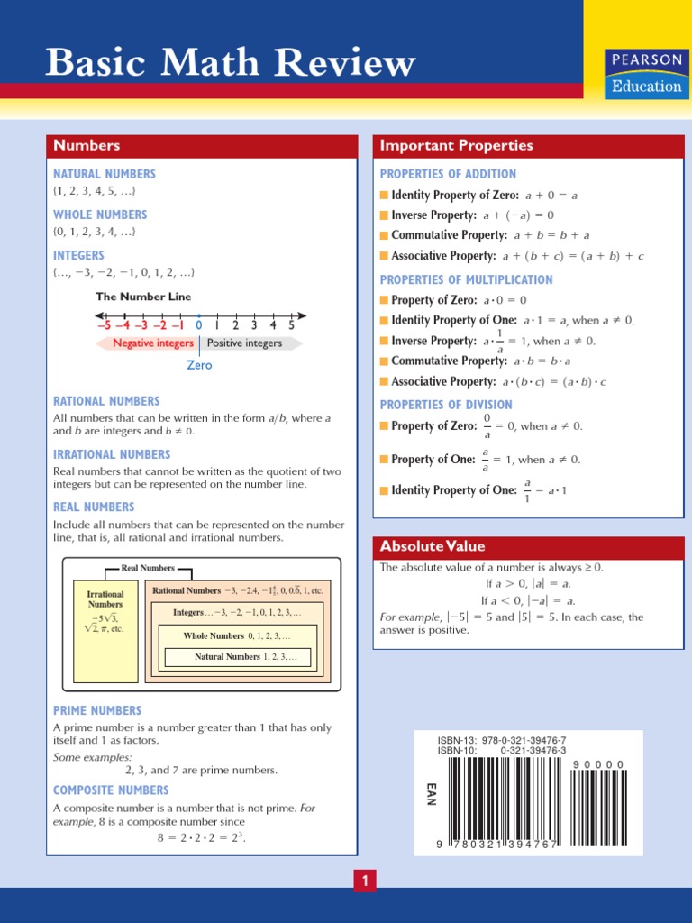 Basic Review Card | PDF | Fraction (Mathematics) | Geometry