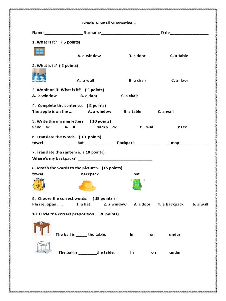 Grade 2 - Small Summative 5 (Gulshan Anar) | PDF