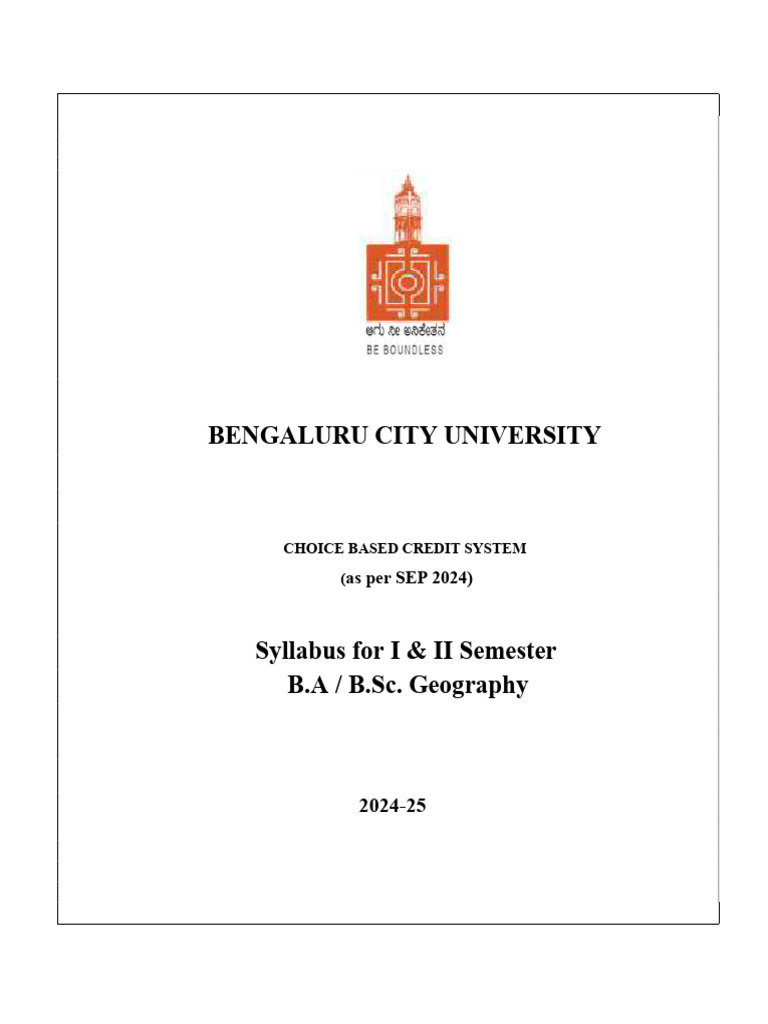 BA & B.Sc. Geography UG Syllabus SEP | PDF | Climate | Rock (Geology)