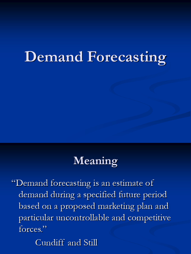 Demand Forecasting | PDF
