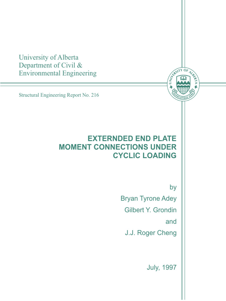 Extended End Plate Connections Report | PDF