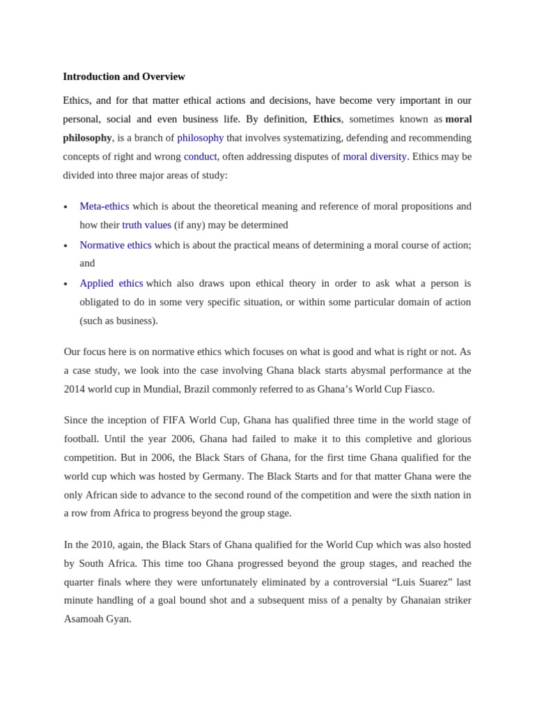 Ethics Assignment Draft | PDF | Social Science