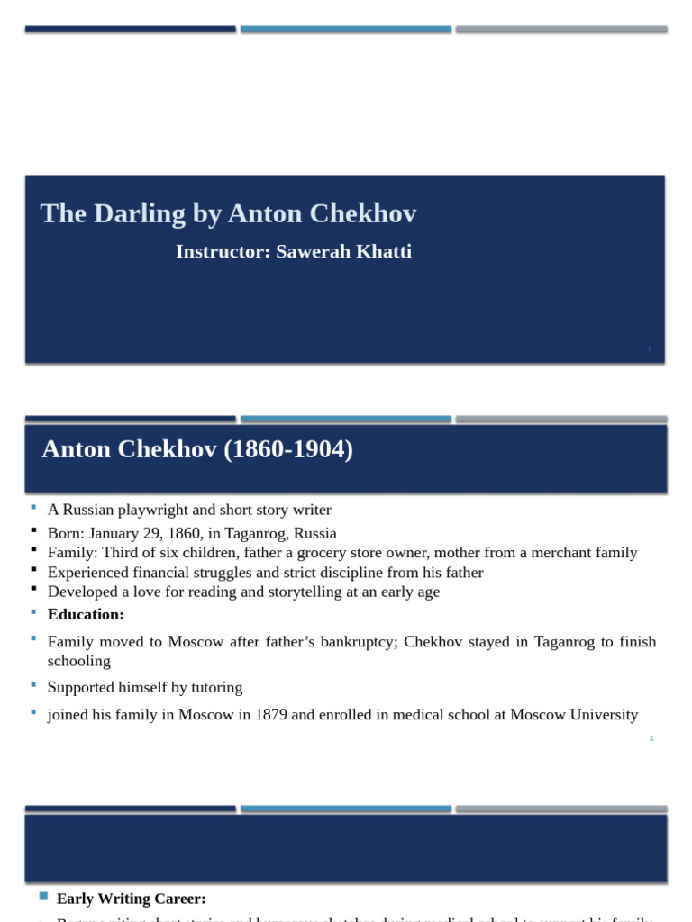 The Darling by Anton Chekhov | PDF | Anton Chekhov