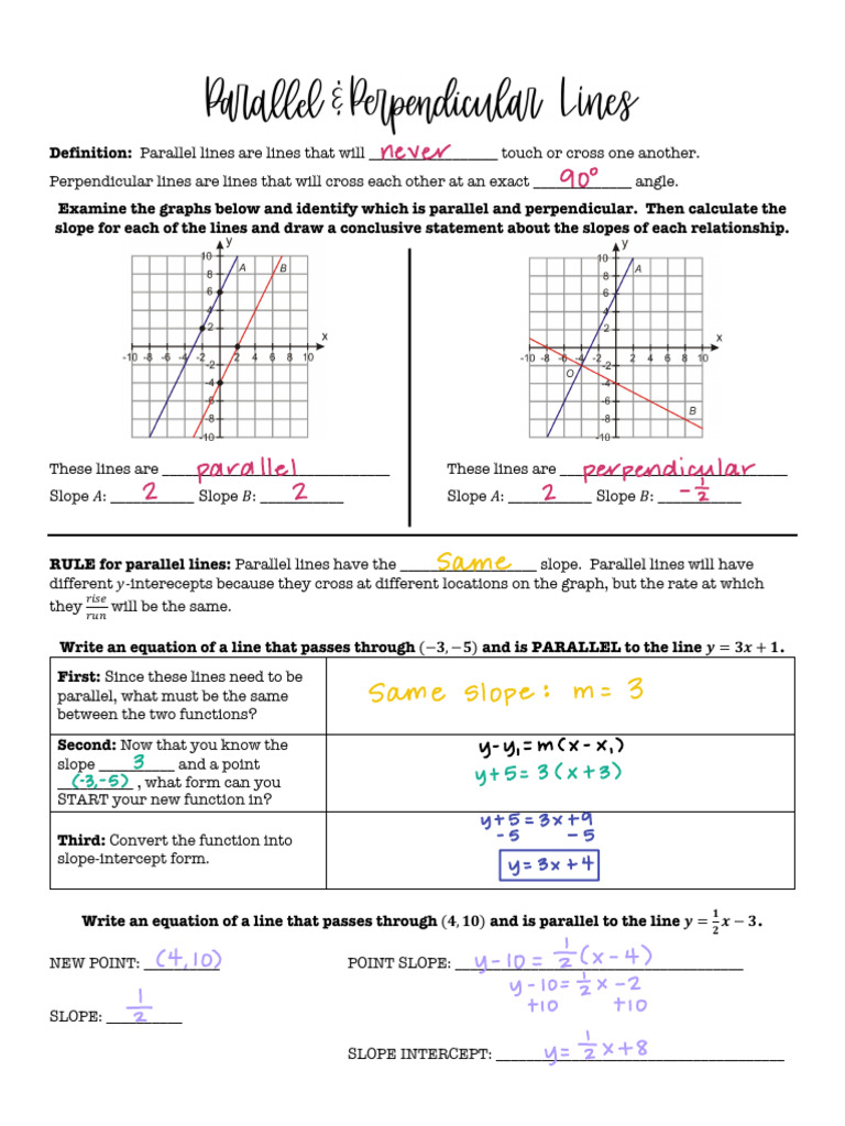 Parallel: Perpendicular Z | PDF | Slope | Mathematical Analysis