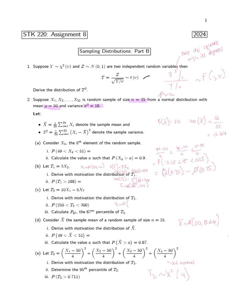 Assignment 8 | PDF | Variance | Statistical Models