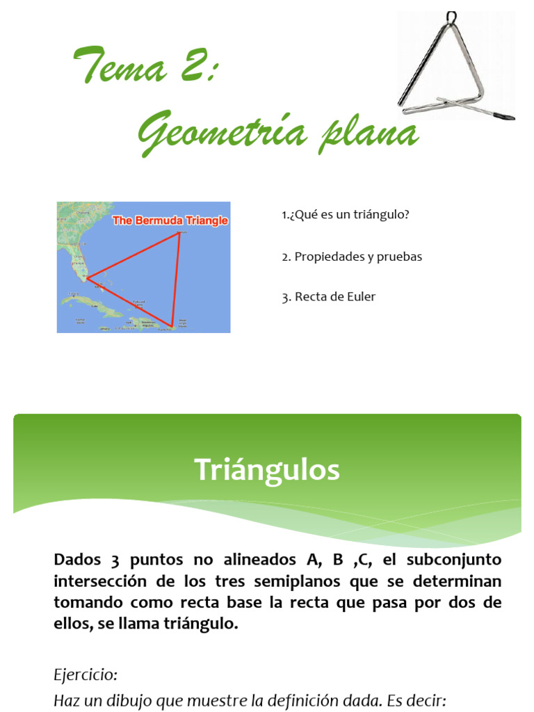 2-GeometrÃ A Plana-TRIÃ NGULOS | PDF | Triángulo | Geometría Elemental