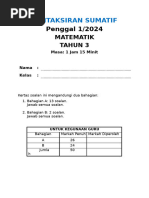 KUIZ UNIT 1 MATEMATIK TAHUN 3 - Quizizz | PDF