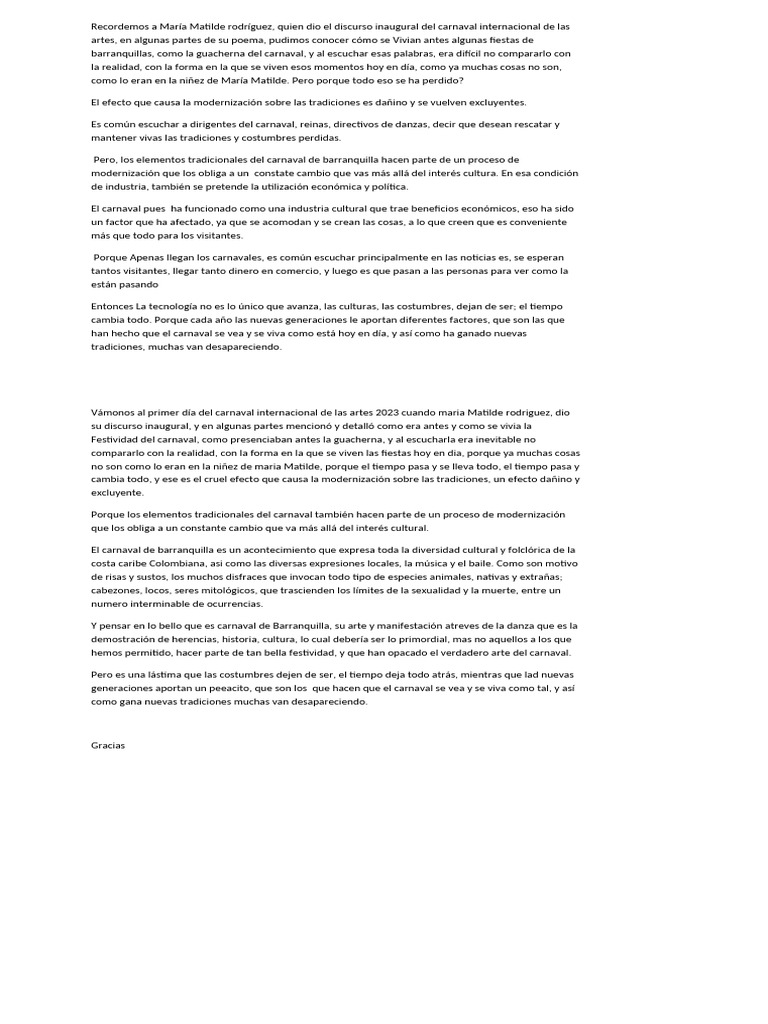 Recordemos A María Matilde Rodríguez | PDF | Carnaval