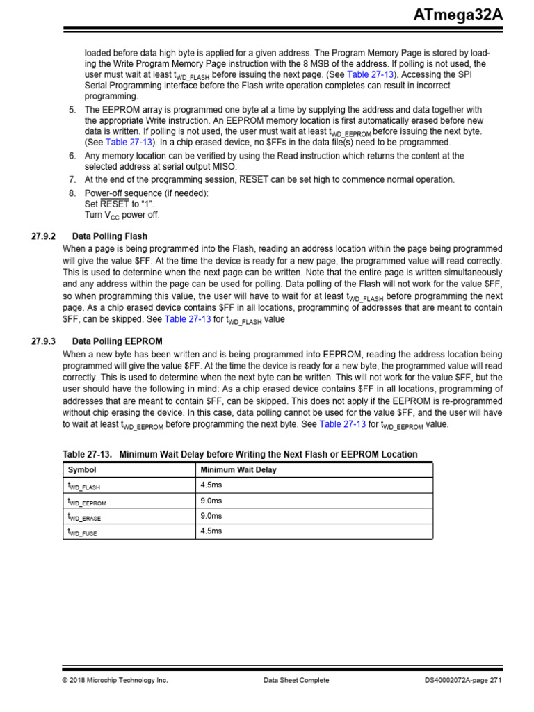 Atmega32A DataSheet Complete DS40002072A 19 | PDF | Flash Memory ...