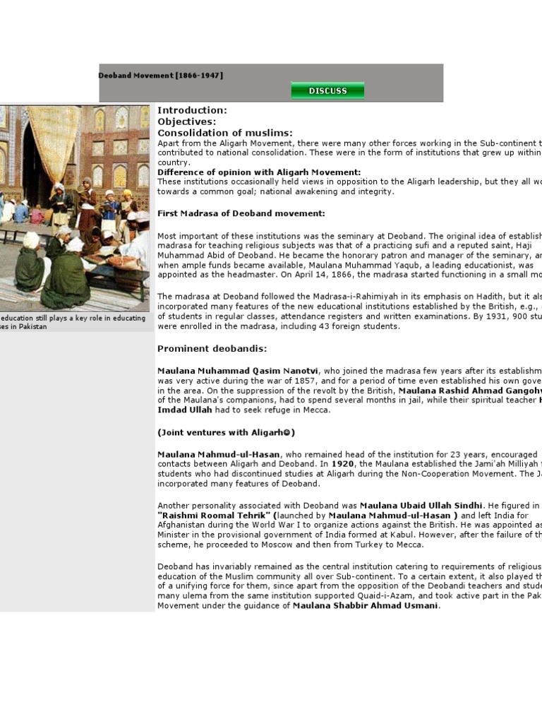 Deoband Movement Pdf Islamism Abrahamic Religions