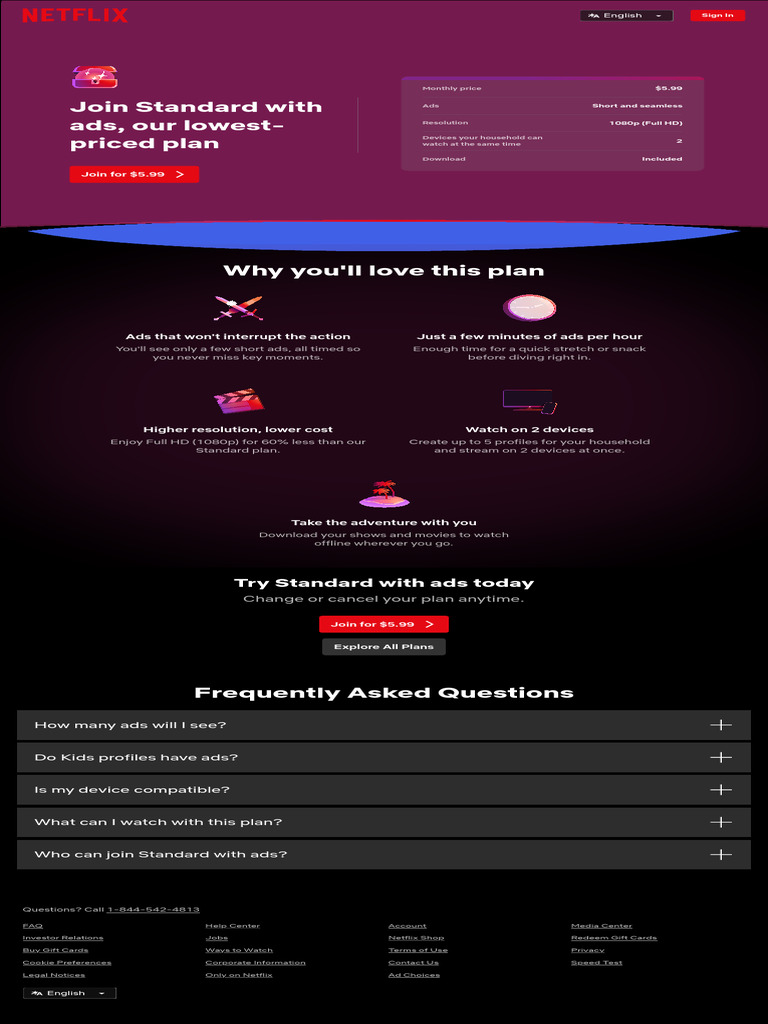 Netflix With Ads, Starting at $5.99 | PDF