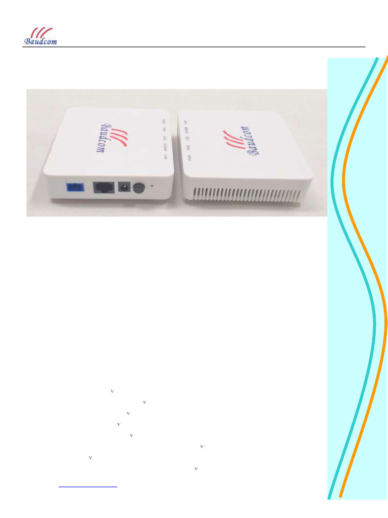 BD-ONT-111-Z-B Bosa Type ZTE Chipset 1GE GPON ONU Datasheet | PDF ...