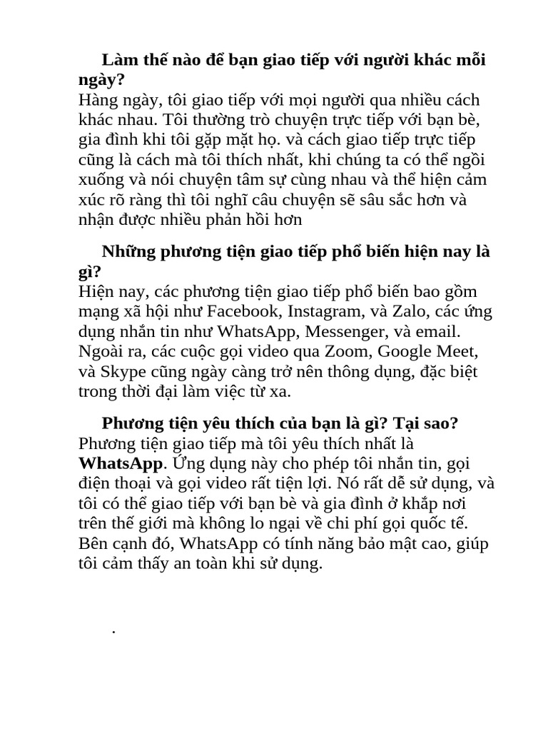 Bài Ktra Nói | PDF