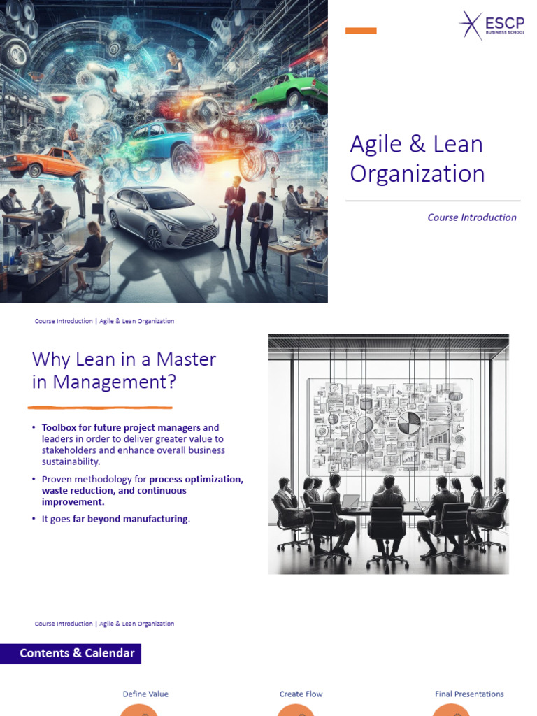 ESCP Agile & Lean Organization - Course Introduction MiM | PDF | Lean ...