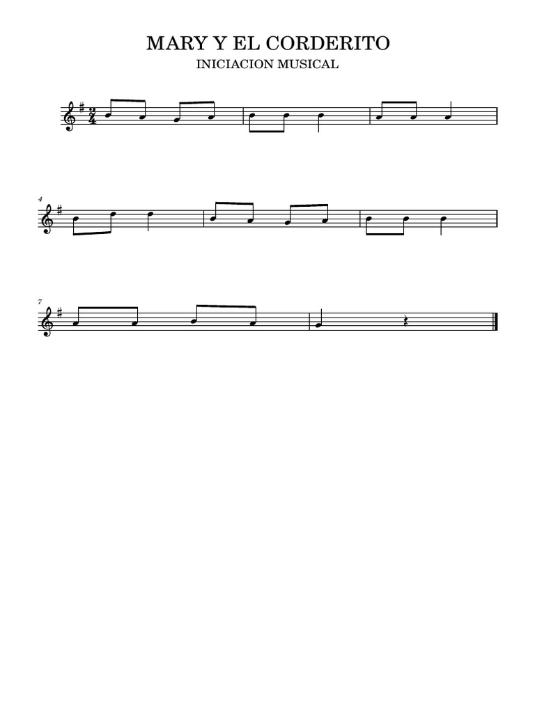 Mary y El Corderito | PDF