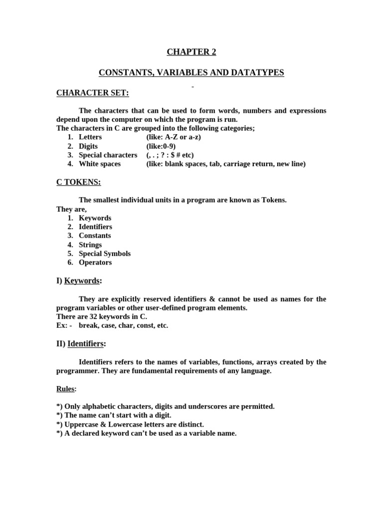 CHAPTER 2 | PDF | Integer (Computer Science) | Data Type