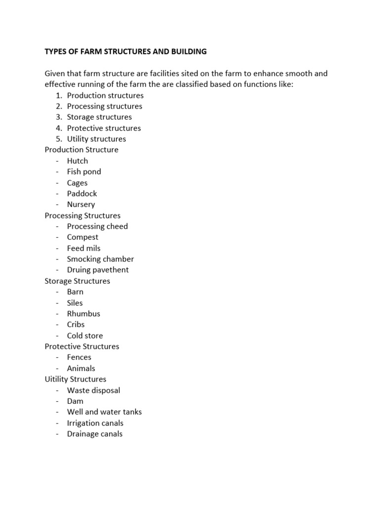 1726_TYPES OF FARM STRUCTURES AND BUILDING | PDF 1726_TYPES OF FARM STRUCTURES AND BUILDING | PDF
