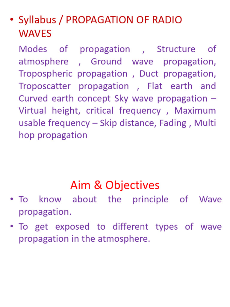 Radio Wave Propagation Methods Explained | PDF | Radio Propagation ...