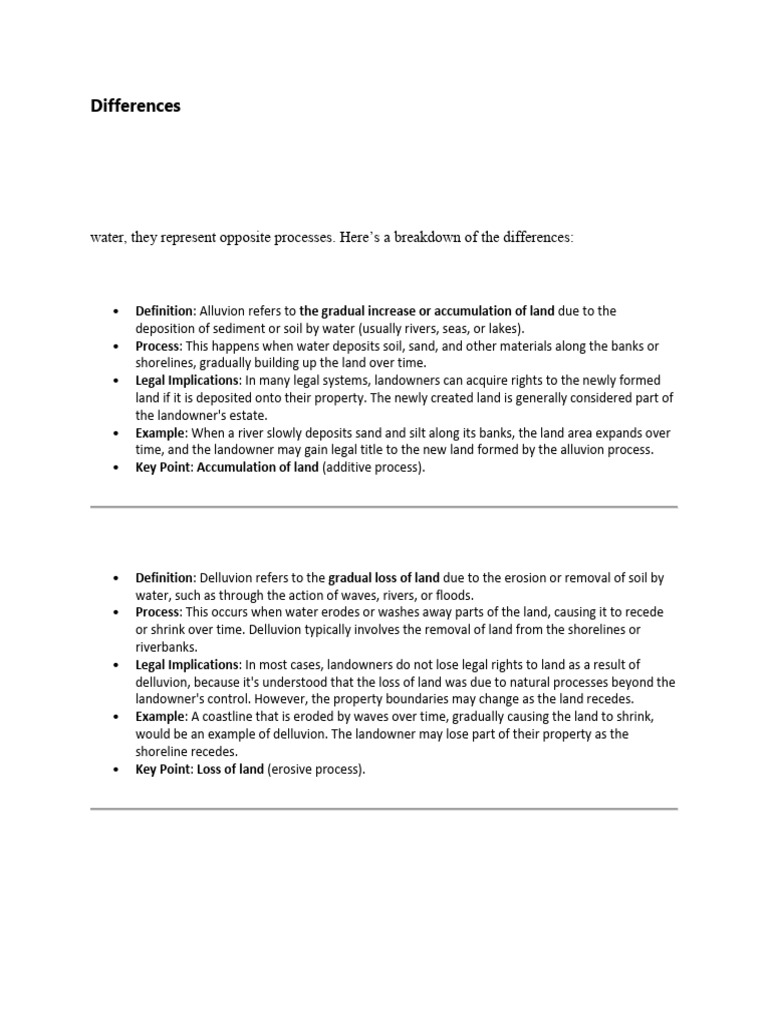 Differences | PDF | Erosion | Coast