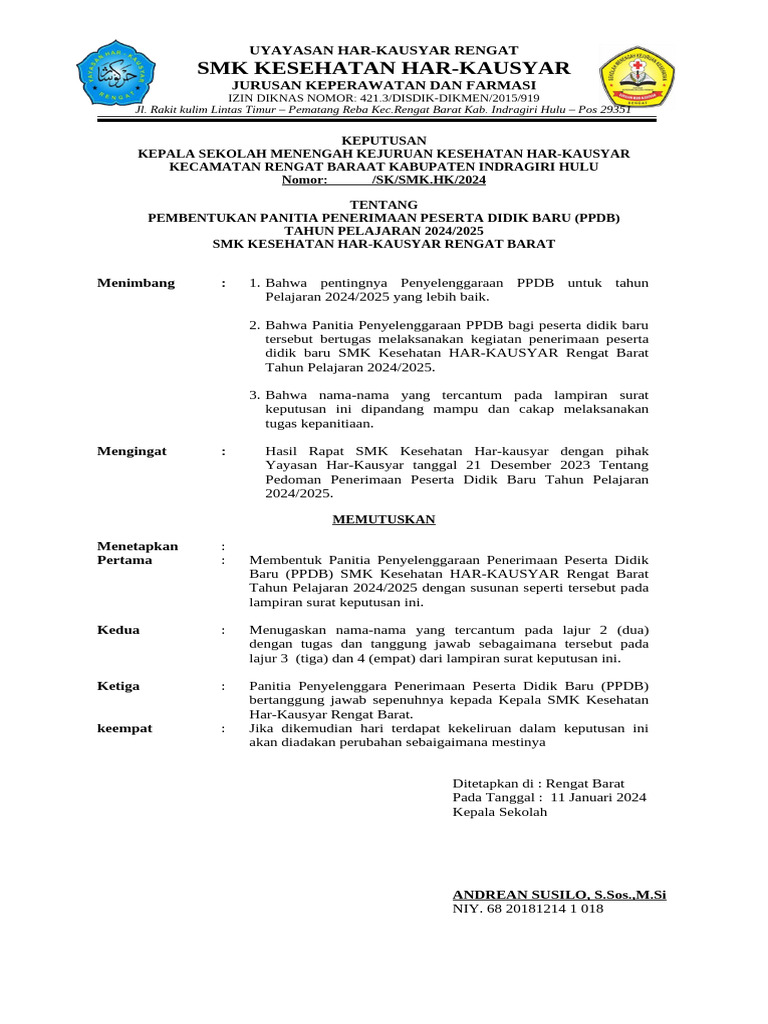 SK PPDB 2024-2025 | PDF