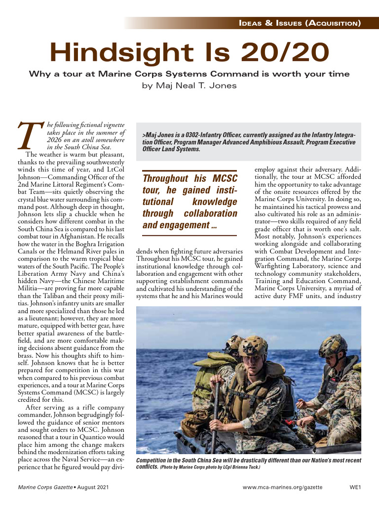 Hindsight-Is-2020 | PDF | United States Marine Corps | United States Navy Hindsight-Is-2020 | PDF | United States Marine Corps | United States Navy