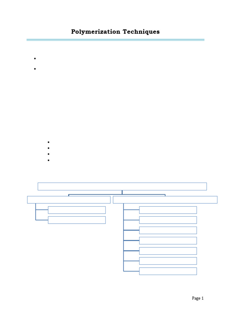 Polymerization Techniques | PDF | Polymerization | Surfactant