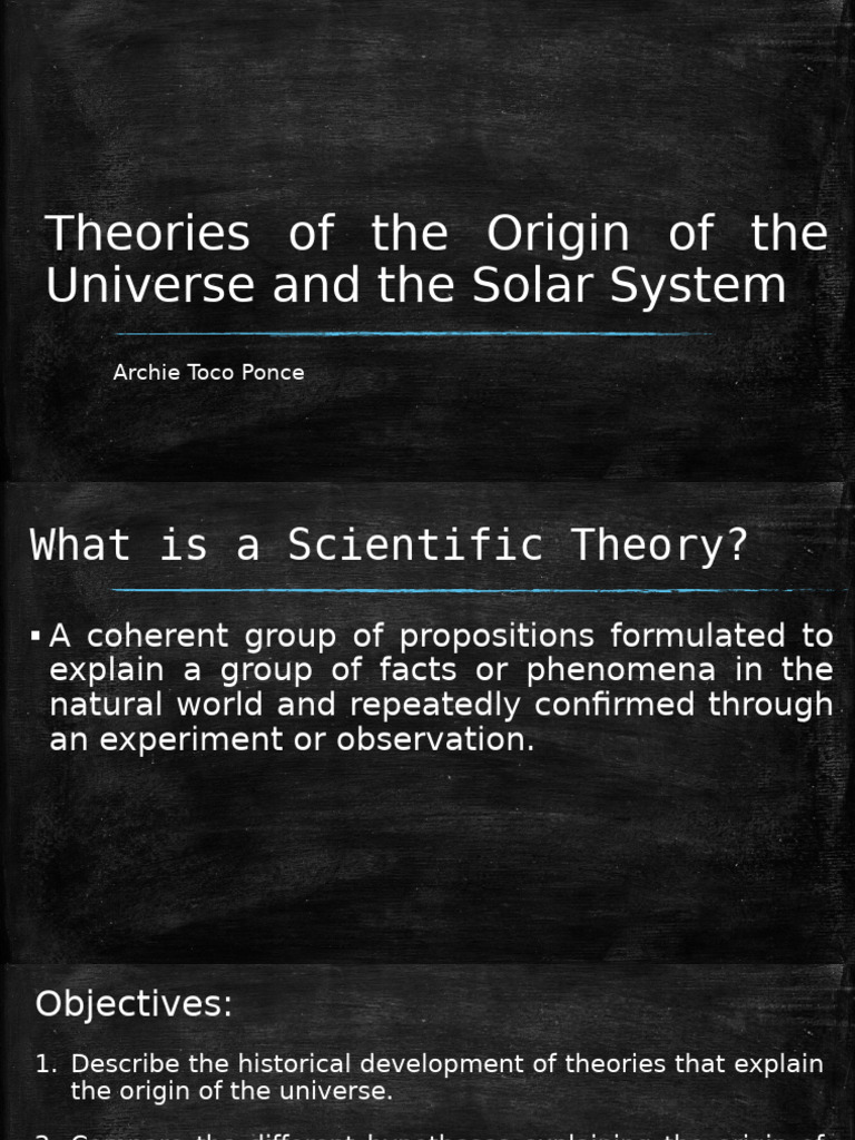 Origin of The Universe and Solar System | PDF | Universe | Solar System