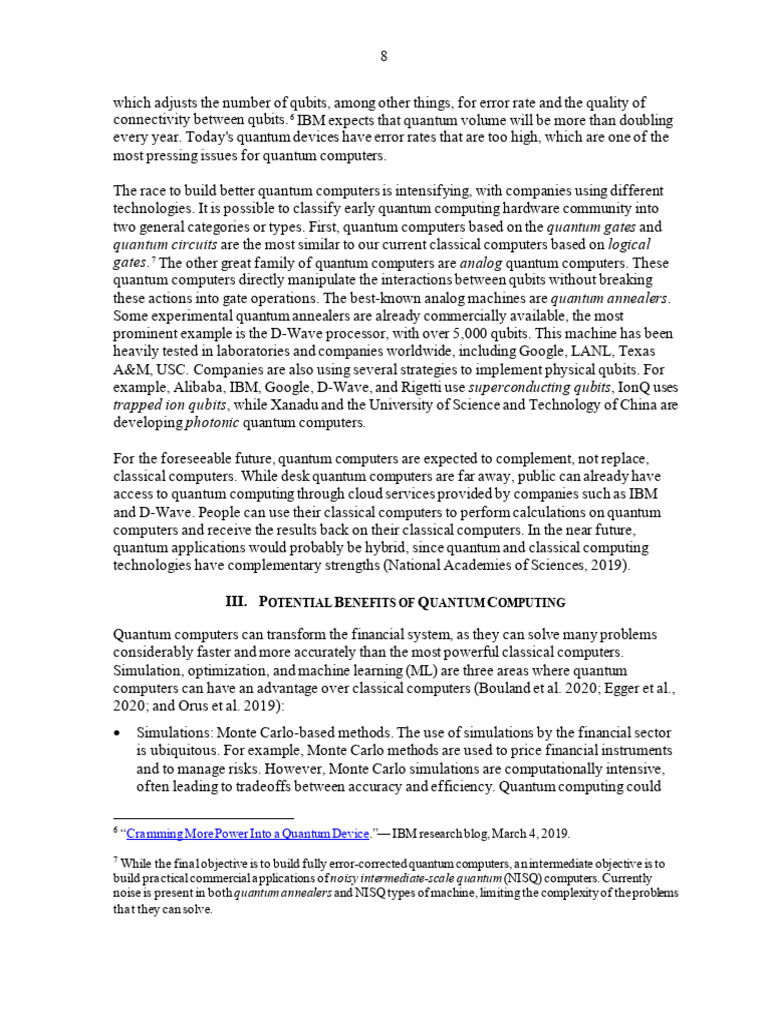 Quantum Computing and The Financial System - Spooky Action at A ... Quantum Computing and The Financial System - Spooky Action at A ...