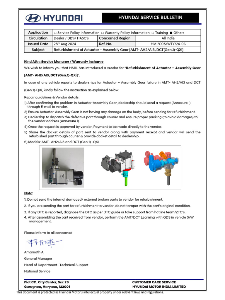 Actuator Assembly Gear Refurbishment Guide | PDF