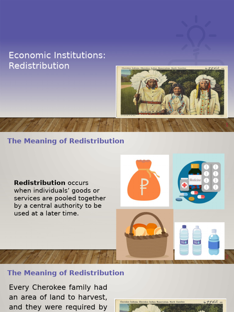 Economic Institutions: Redistribution | PDF