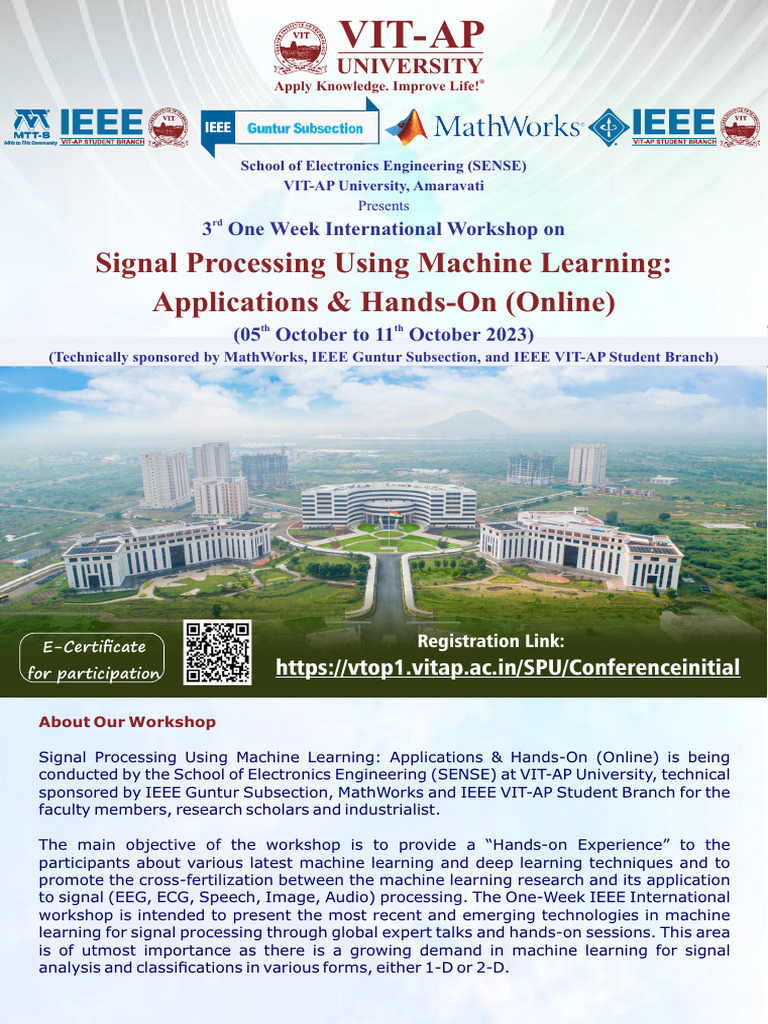 3rd One Week International Workshop - Brochure | PDF | Machine Learning ...