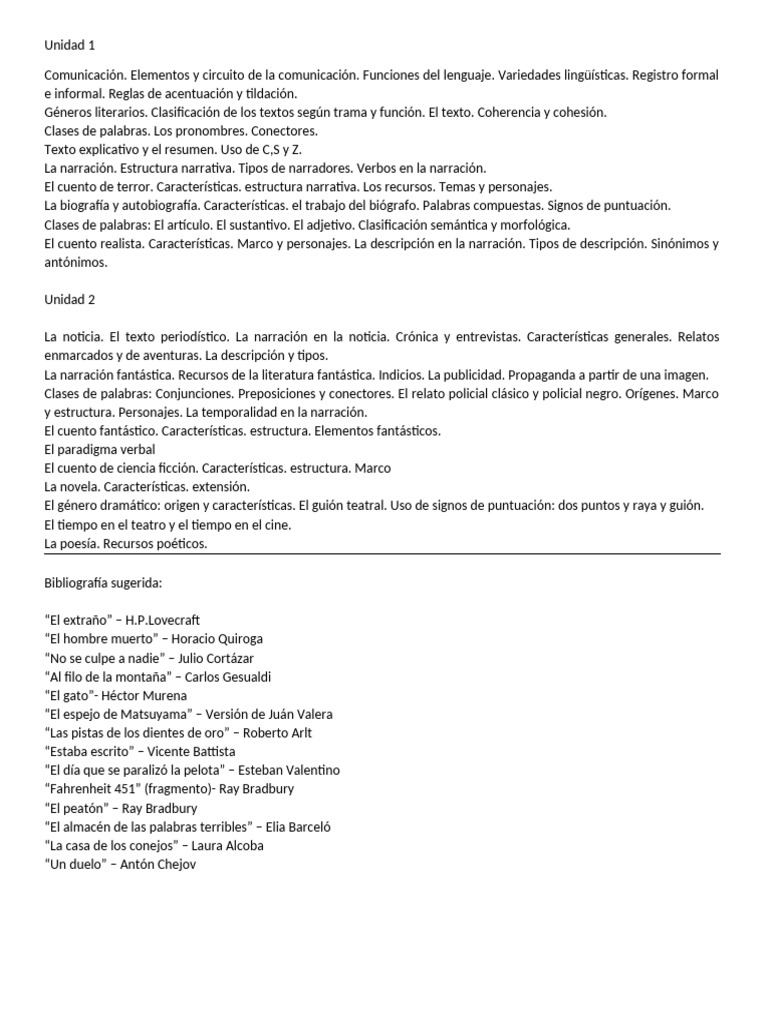 Contenidos PLG 1 | PDF