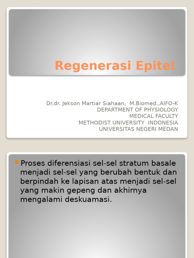 Regenerasi Epitel | PDF