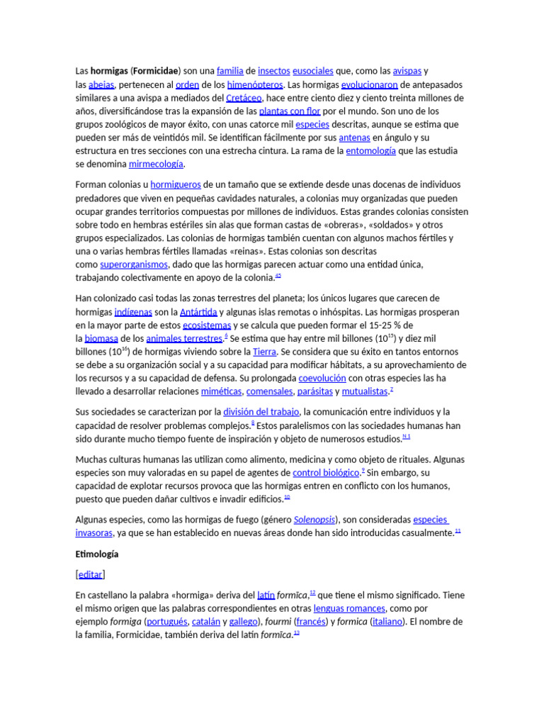 Hormiga 1 | PDF | Hormiga | Crisálida