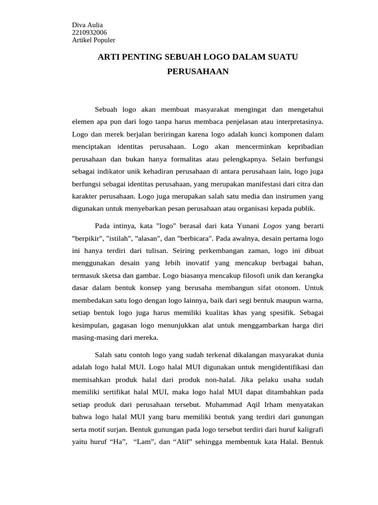 Pentingnya Logo dalam Bisnis | PDF