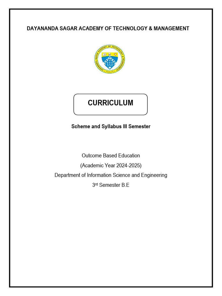 ISE-III - Scheme and Syllabus - MAT-Final | PDF | Engineering ...