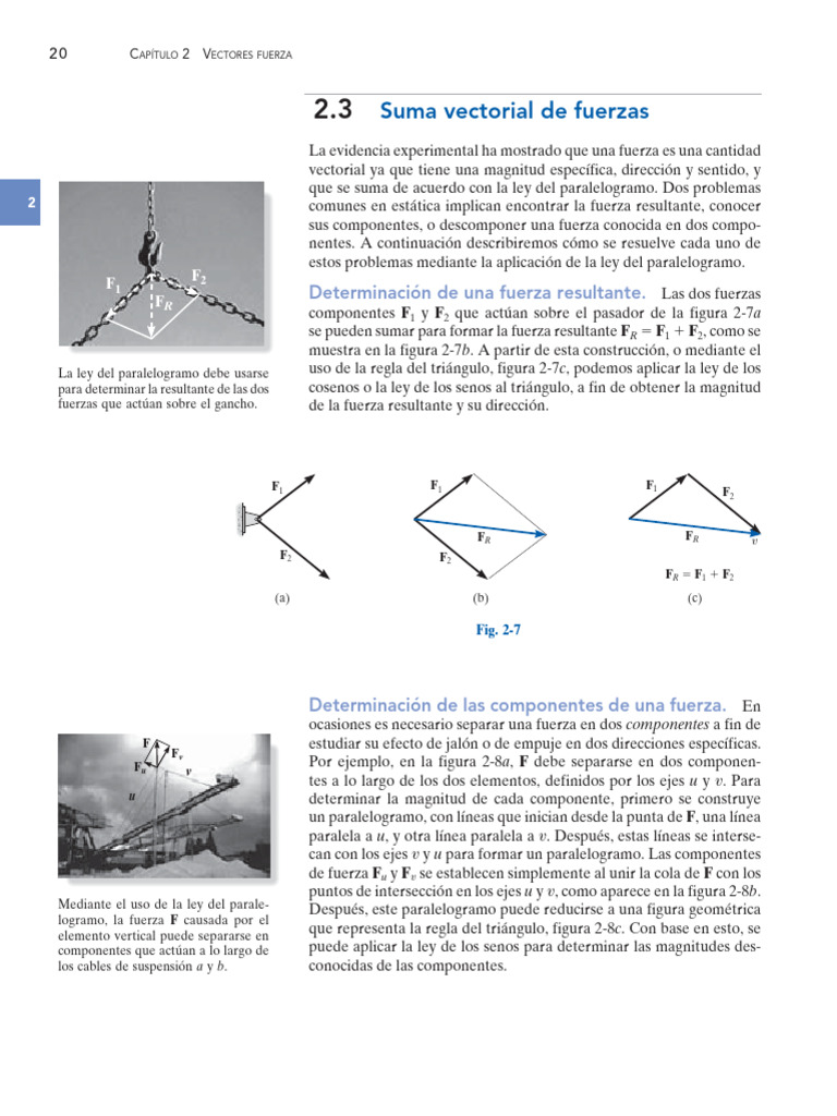 1.2 Sistemas de Fuerzas | PDF | Vector Euclidiano | Fuerza