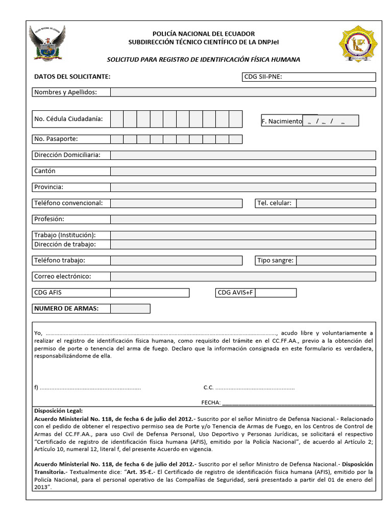 Certificado AFIS en Ecuador: Guía de Solicitud | PDF | Policía | Gobierno y personalidad