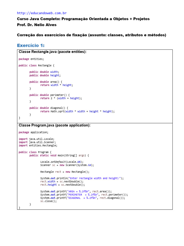 03 Correcao Exercicios Fixacao | PDF | Computer Programming | Software ...