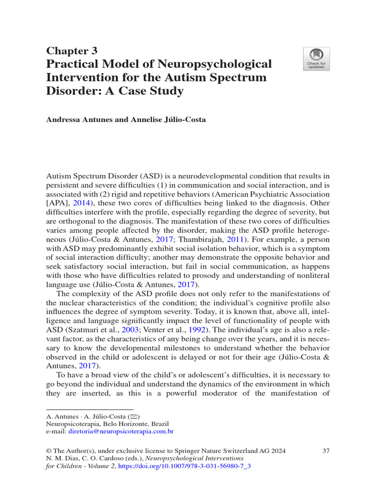 Autism Disorder Case Intervention | PDF | Autism Spectrum | Mental Disorder