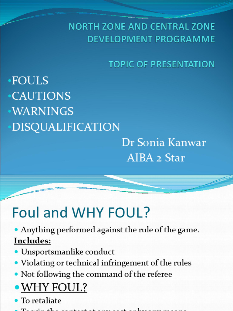 Foul Caution Warning Disqualification | PDF | Sports Rules And Regulations | Sports